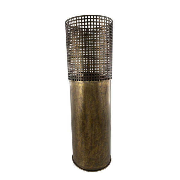 CANDELABRO CUADRICULA DORADO QUEMADO – Alevilla
